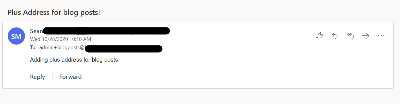 Now Live – Using Plus Addressing In Exchange Online – Sean McAvinue