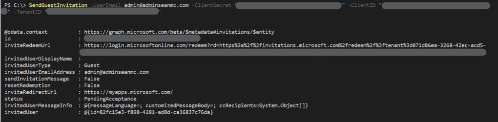 Send Azure AD Guest User Invitations via Graph API – Sean McAvinue