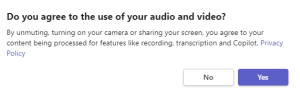 Requiring Explicit Consent for Teams Meeting Recordings and ...
